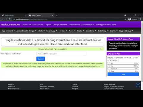 Prescription Settings and creating your drug formulary