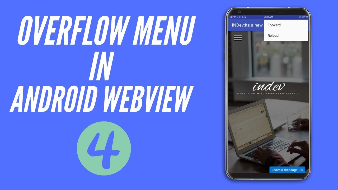 Overflow Menu In Webview Android Studio