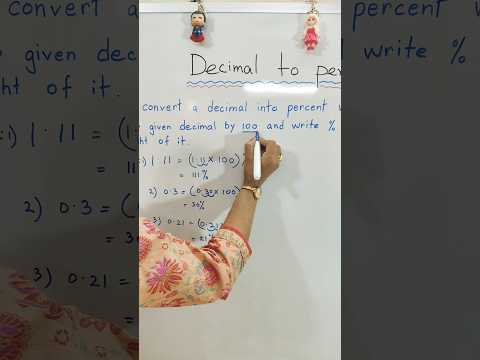 How to Convert Decimal to Percentage? Examples | #percentage #decimals #shots #shortvideo #maths