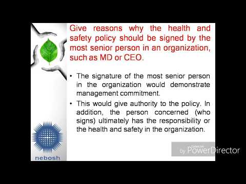 NEBOSH IGC 1 ELEMENT ELEMENT 2 HSMS POLICY IMPORTANT QUESTIONS AND ANSWERS
