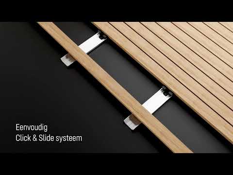LINUP - Het click & slide systeem voor bevestiging van houten planken