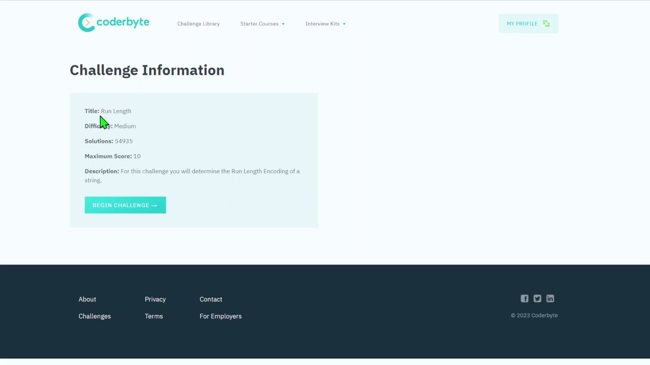Coderbyte - Run Length - Code challenge - JavaScript Solution Source Code