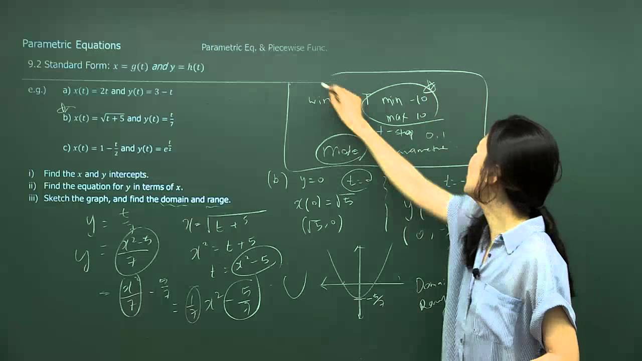 [SAT Subject Test Math Level 2] Parametric Equations