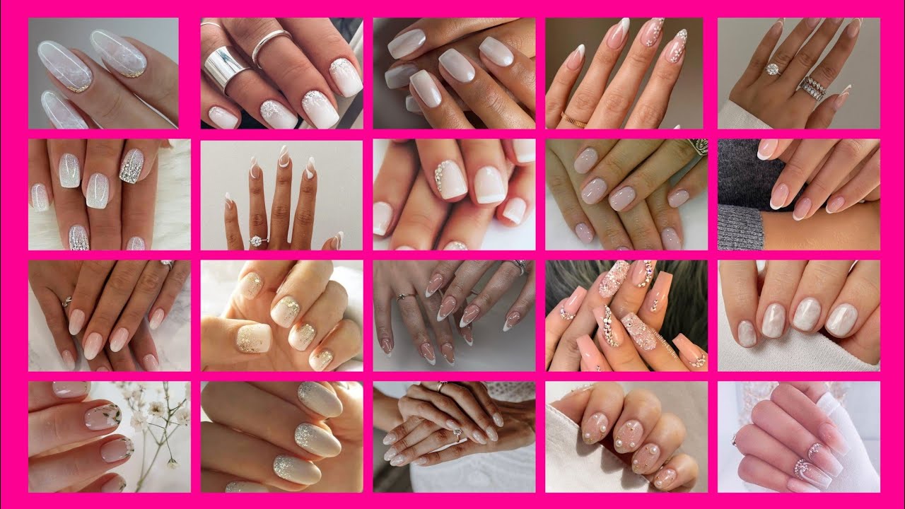 50 elegant bride nail design // wedding nail art ideas #houseoffashion #bridenail #weddingnails