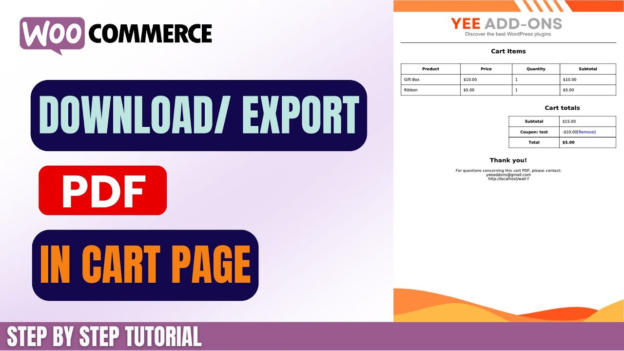 How To Export WooComerce Cart PDF