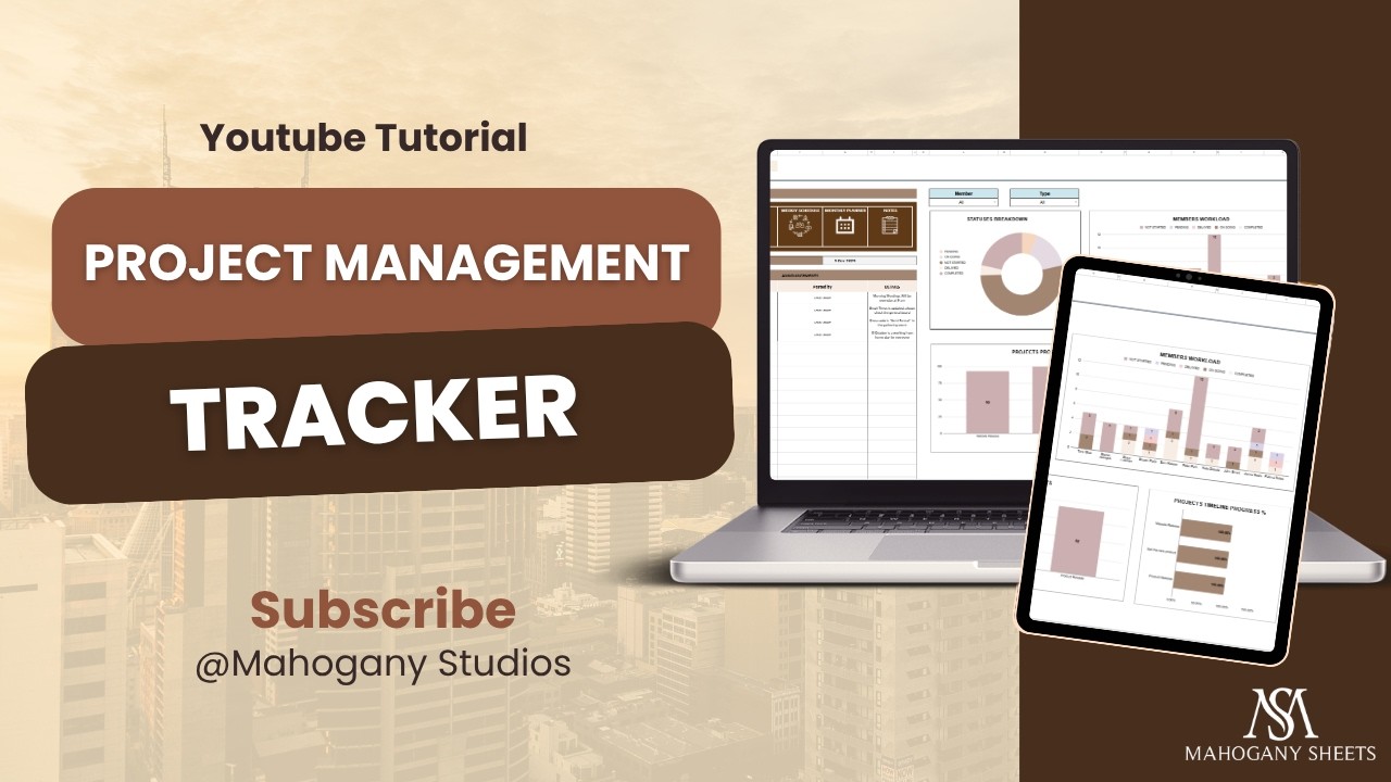 Project Management Spreadsheet Tutorial Excel Google Sheets Gantt Chart Task Tracker Setup Guide