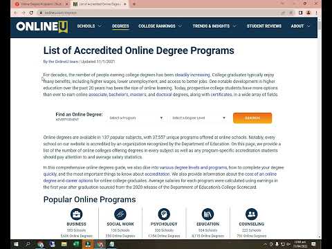 Online Degree Programs Study in the USA