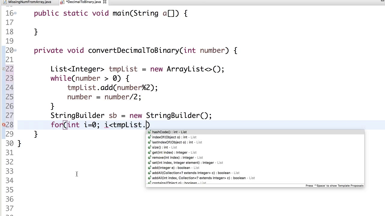 Convert decimal number to binary format in java