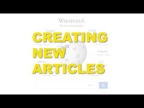 Creating and Editing Wikipedia Articles (Afrocrowd Tutorial)
