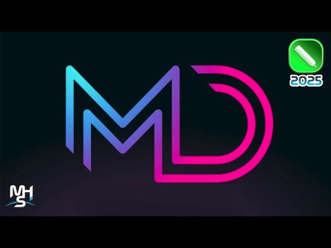 Professional M+D Letter Logo Design Illlustrator
