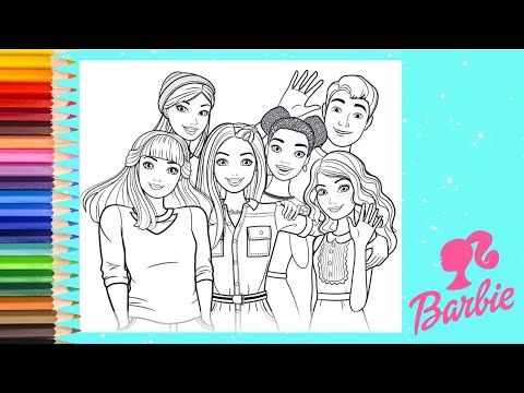 Coloring Barbie Dreamhouse Adventure - Barbie Ken Nikki Daisy Coloring pages