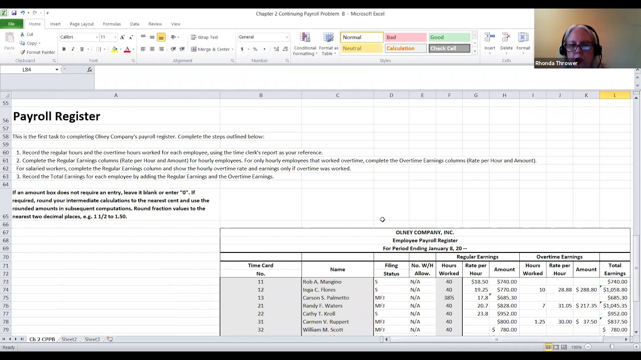ACC 140 Chapter 2 Continuing Payroll Problem B