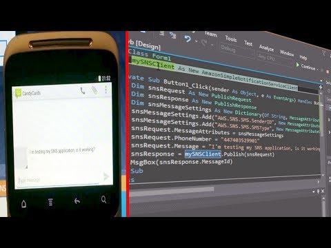 How to send a text message using Visual Studio Visual Basic (VB.net) and Amazon's AWS SNS SMS API