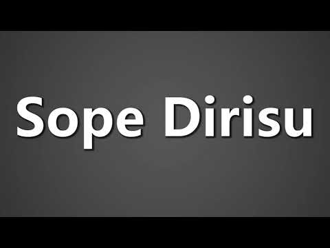 How To Pronounce Sope Dirisu