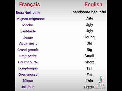 description physique #learnfrench #easyfrench #prononciation #vocabulary #language