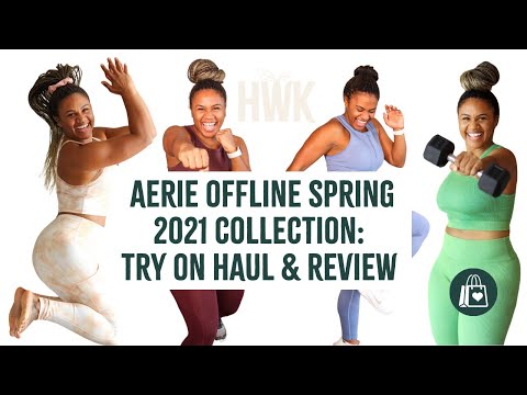 Aerie OFFLINE Spring 2021 Collection: Matching Leggings and Sports Bra Set Haul & Review