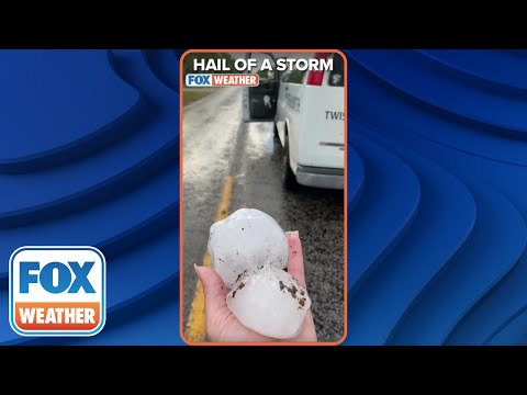 Large Hailstones Fall In Texas