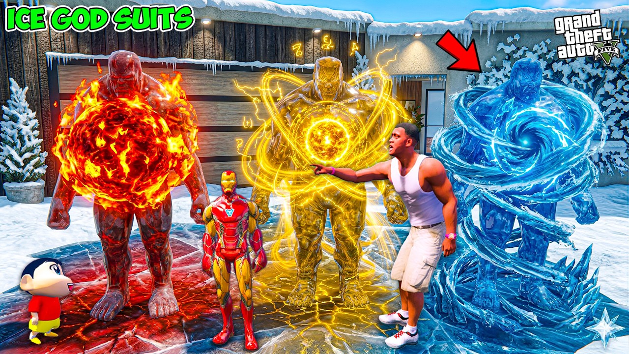 Franklin Tries To Become New Avenger By Stealing Ice God's Suit in GTA 5 !
