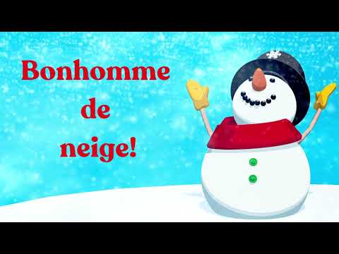 bonhomme de neige, #bonhommedeneige #couleurs #snowman Learn to say "snowman" in French, colours