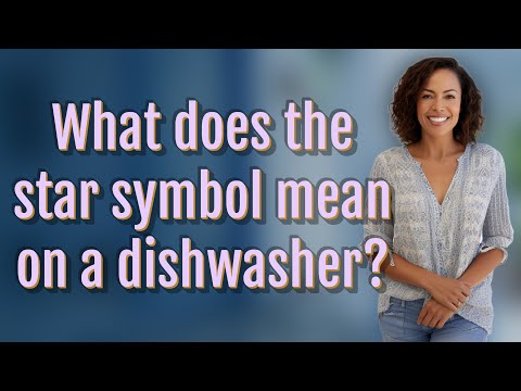 What does the star symbol mean on a dishwasher?