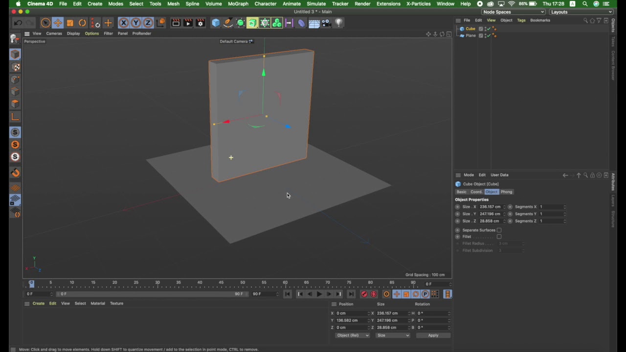 Introduction to keyframes in cinema 4d