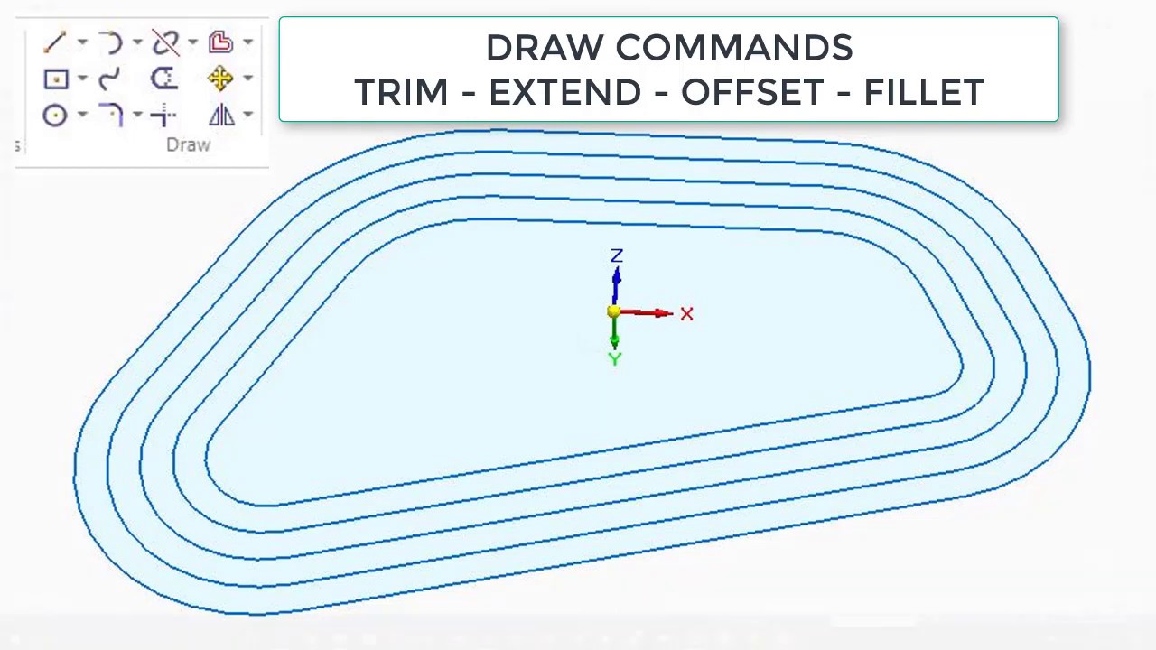 Using Draw Commands - Siemens Solid Edge (tutorial)
