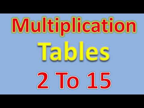 Times Tables from 2 to 15- Multiplication Tables 2 to 15 - ABC TUBE TV