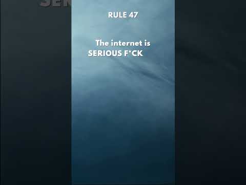 Rule #47: The internet is SERIOUS F*CKING BUSINESS