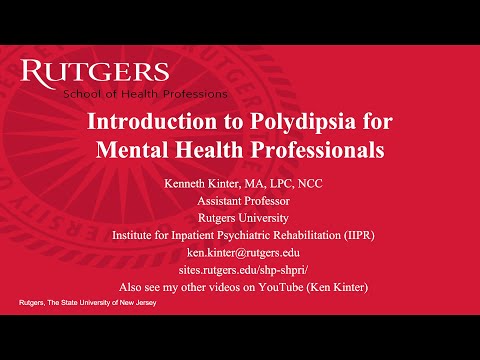Introduction to Polydipsia for Mental Health Professionals