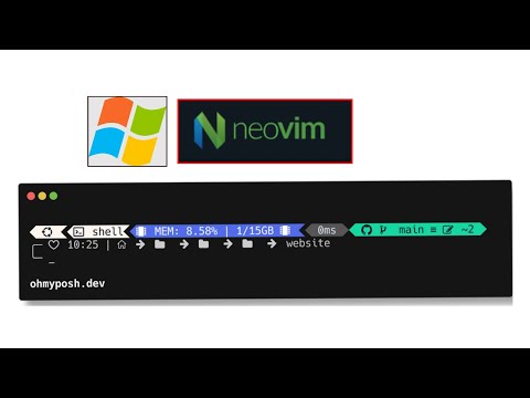 Windows PowerShell Oh-my-Posh Neovim Scoop Setup
