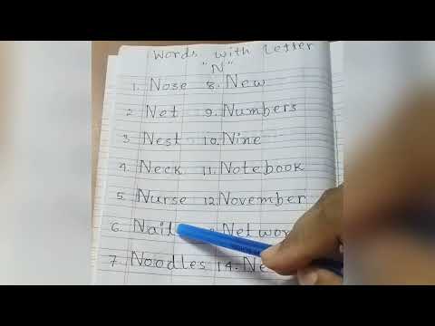 Words with Letter N