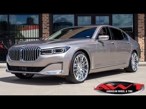 AWTHTX - Cashmere 2020 BMW 740i Rolling On Polished 22" Savini Forged SV60 Wheels
