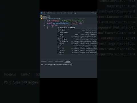 how to reverse each word in a sentence in javascript #coding #javascript