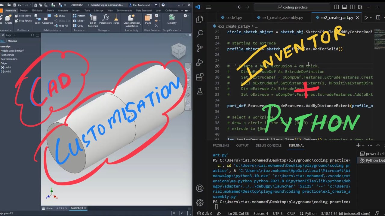 Autodesk Inventor Python Automation | Inventor API | Python