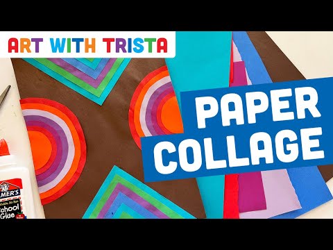 Paper Collage Inspired by Hispanic Artist Jaime Dominguez Art Lesson - Art With Trista