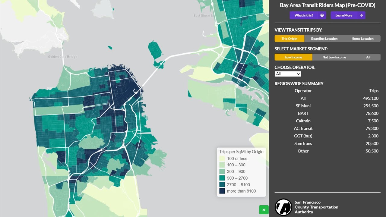 Bay Area Transit Riders Map (transit-riders.sfcta.org)