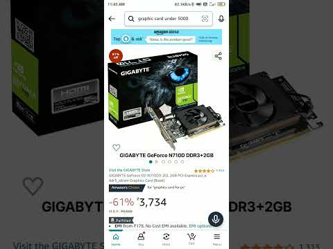 BEST GRAPHICS CARD UNDER βΉ5000 β‘
