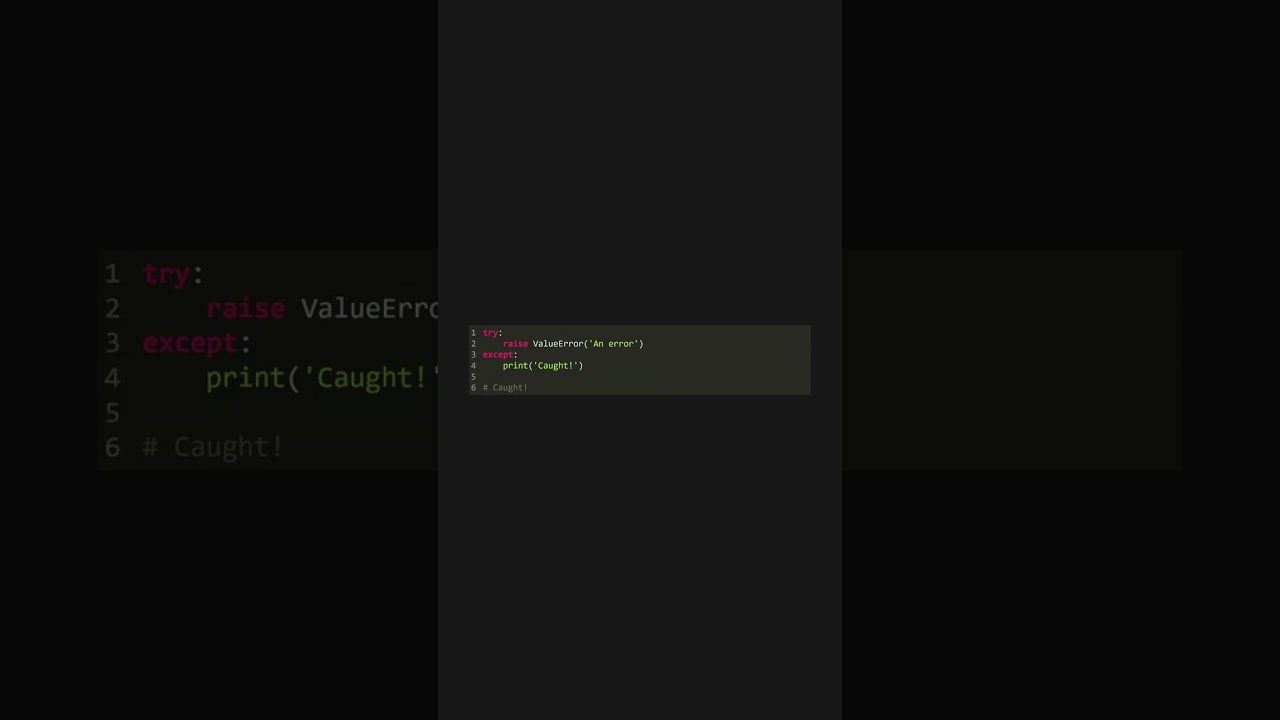 Handling Errors in Python Code #python #shorts