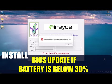 Update install BIOS forcefully without Battery or below 30%