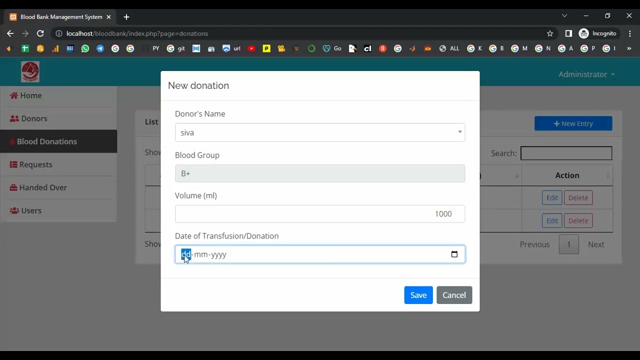 Donor Blood Group Management System - OKOK PROJECTS- Final Year ...