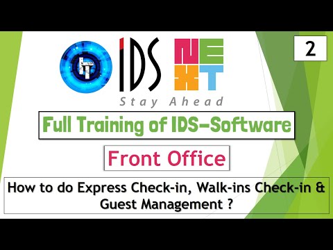 IDS Training | Front Office | Express Check-in | Walk-in Check-in | Guest Management | IDS 7.0