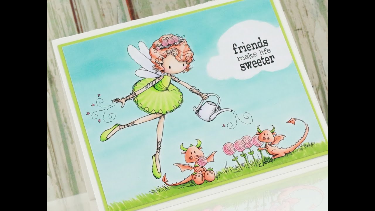 Friends Make Life Sweeter - Copic Colouring & Card Tutorial