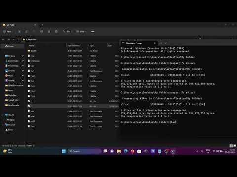 How to compress file using cmd