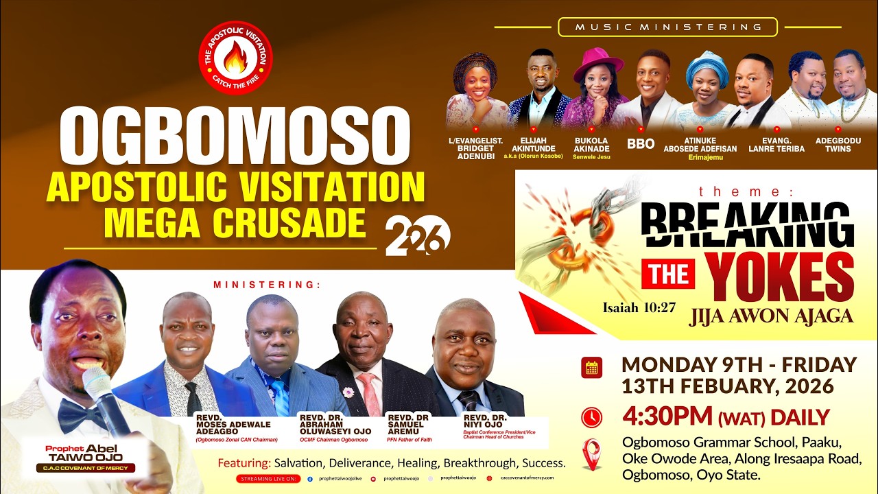 OGBOMOSHO MEGA CRUSADE 2026 GRANDFINALE // DAY - 5 // 13-02-2026
