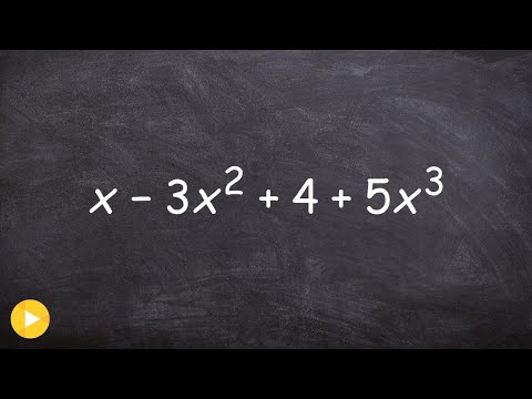 Leading coefficient and degree of a polynomial