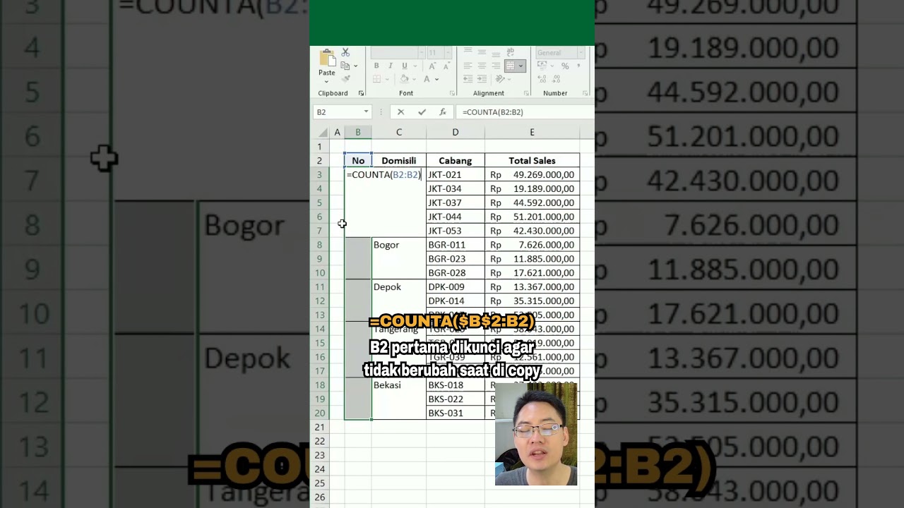 How to Create Dynamic Sequence Numbers in Merged Cells