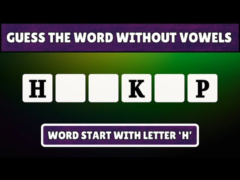 Guess the Word without Vowels Start with Letter H | H Letter Word Challenge | Quiz World Sunita