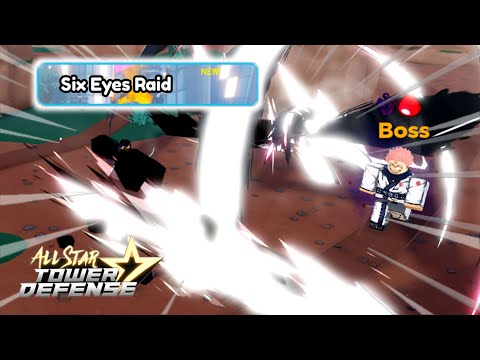2 Units Beating Six Eyes Raid | Solo Gameplay | Roblox All Star Tower Defense