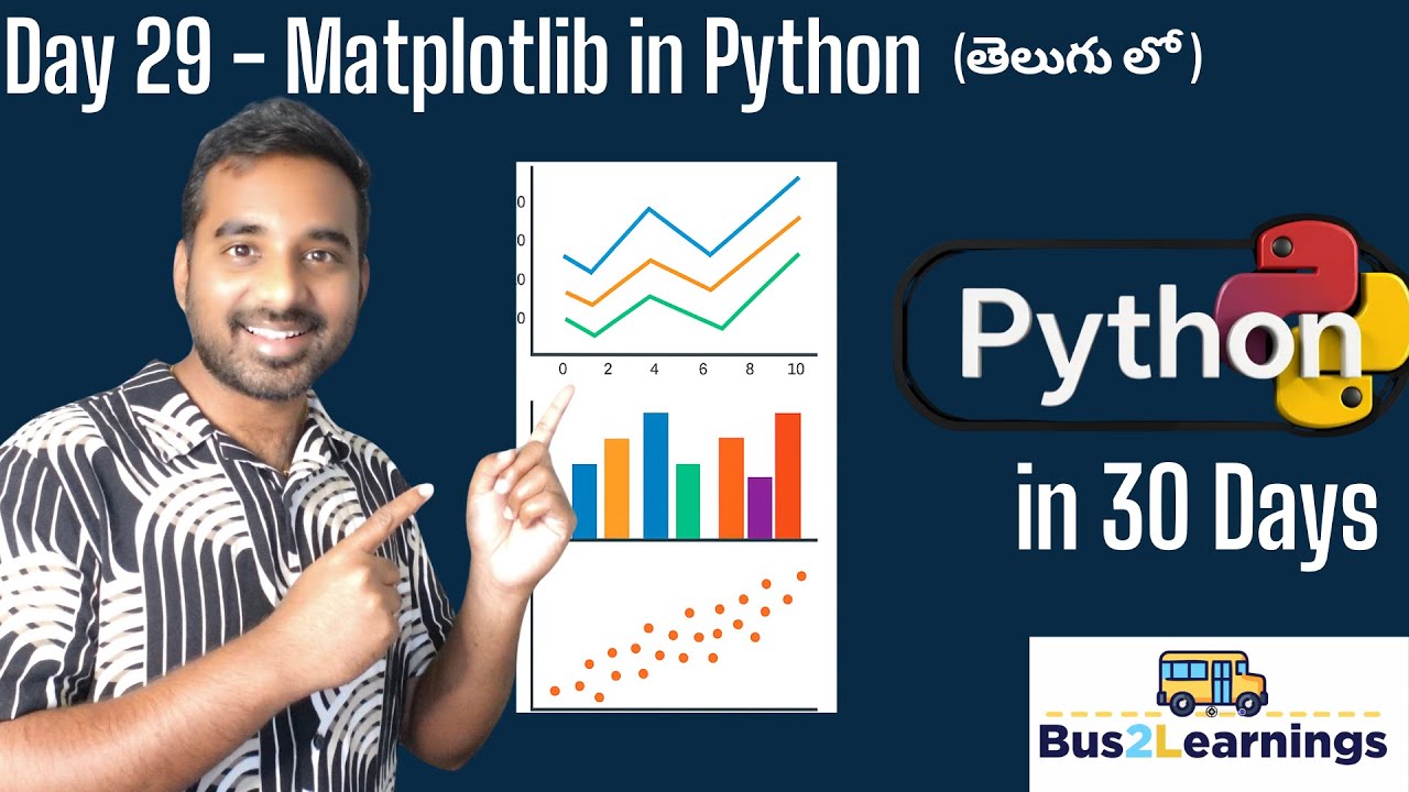 Python | MatPlotLib in Python | Day 29 | 30 days python (Telugu)