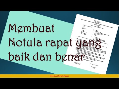 Cara Membuat Notula Rapat || Pembahasan Soal Uji Kompetensi Keahlian Manajemen Perkantoran
